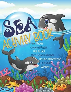 Libro Sea Activity Book With Mazes, Coloring Pages, dot to Dot, Word ...