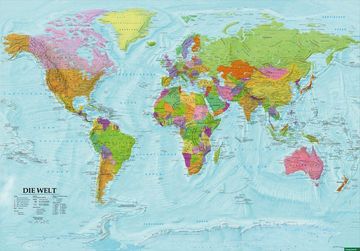 Libro World Map, Political - Physical, English, 1: 20. 000. 000, Poster ...