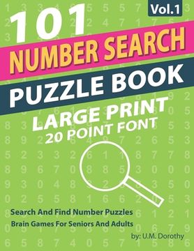 Libro Number Search Puzzle Book Large Print: 101 Search And Find Number ...