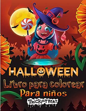 Libro Libro Para Colorear de Halloween Para Niños: Espeluznante ...