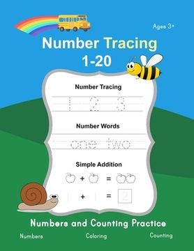 Libro Number Tracing 1-20: Numbers and Counting Practice: Preschool ...