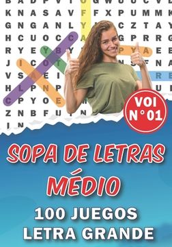 Libro Sopa de Letras Médio: Para adultos y mayores 100 Juegos Letra ...