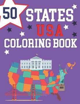 Libro 50 States USA Coloring Book: The 50 States Maps Of United States ...