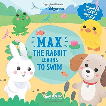 Libro Max the Rabbit Learns to Swim: Includes a Clever Puzzle (Clever ...