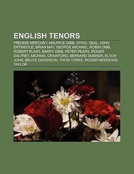 Libro english tenors: freddie mercury, maurice gibb, sting, seal, john ...