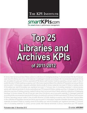 Libro Top 25 Libraries and Archives KPIs of 2011-2012 (en Inglés) De ...