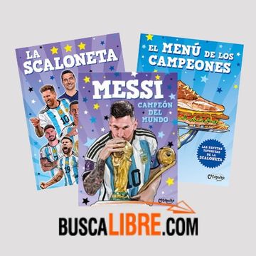 Libro pack Messi Campeon del Mundo - Menu de los Campeones - Scaloneta ...