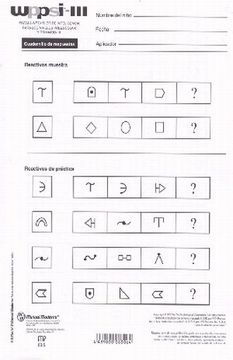 Libro Wppsi iii Escala Wechsler de Inteligencia Para los Niveles ...