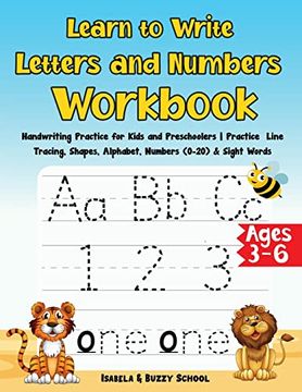 Libro Learn to Write Letters and Numbers Workbook: Handwriting Practice ...