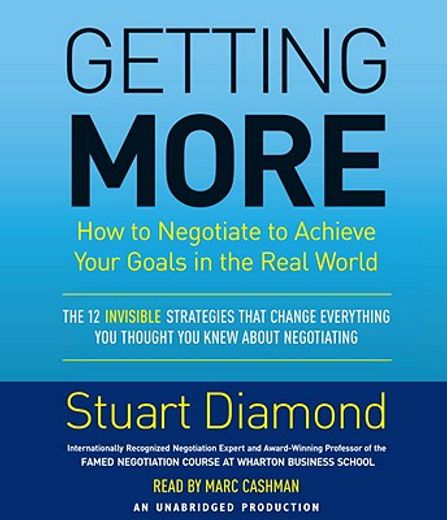 Libro getting more,how to negotiate to achieve your goals in the real ...